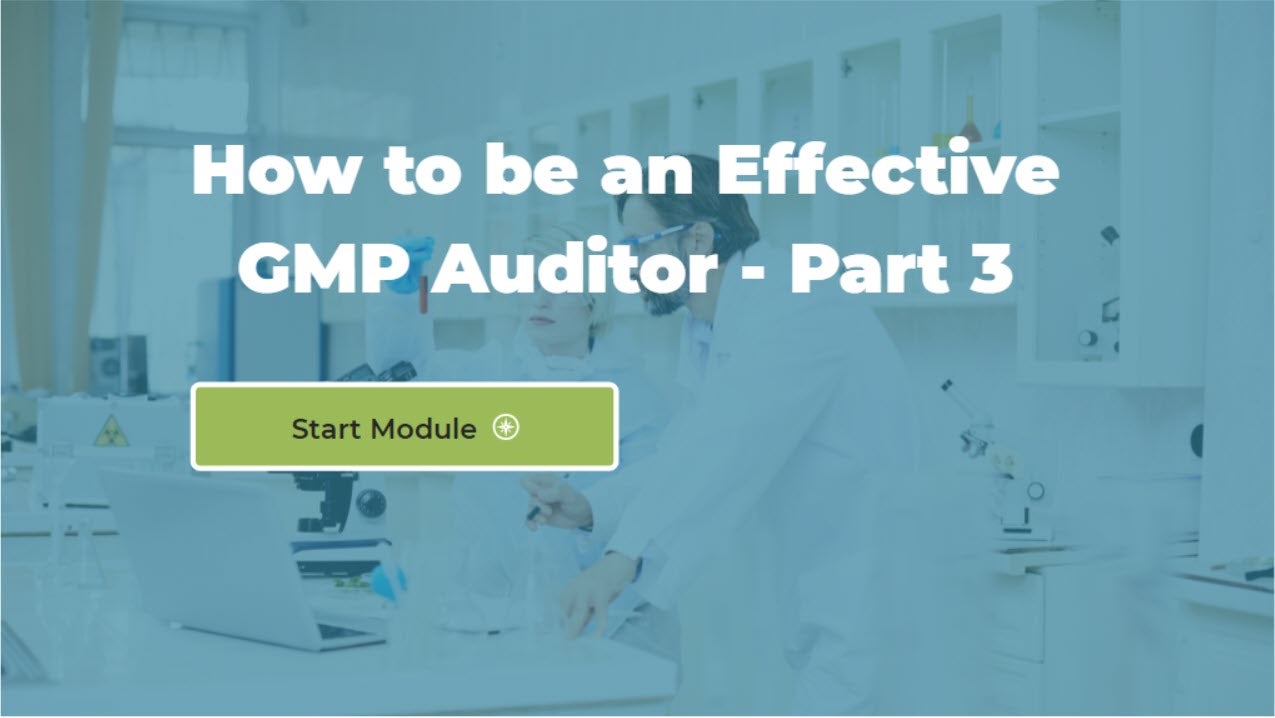 How To Be An Effective GMP Auditor – Part 3 - LearnGxP: Accredited ...
